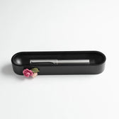Black Oval Pen Tray with Pink Flower | IULIA – Iulia Shop