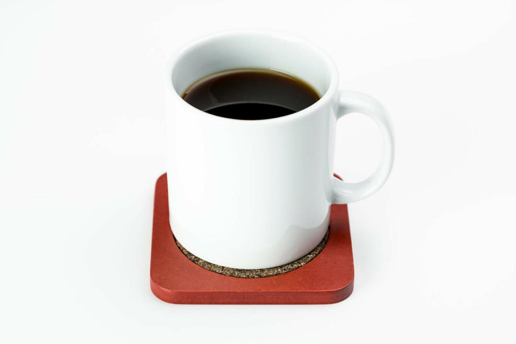 IULIA Red Wood Coaster with Cork Rubber Bottom Set – Iulia Shop